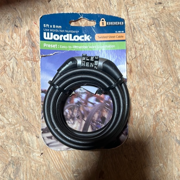Other | Word Lock Twisted Steel Cable | Poshmark